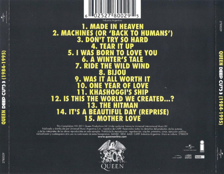 Queen Deep Cuts : Back | CD Covers | Cover Century | Over 1.000.000 ...